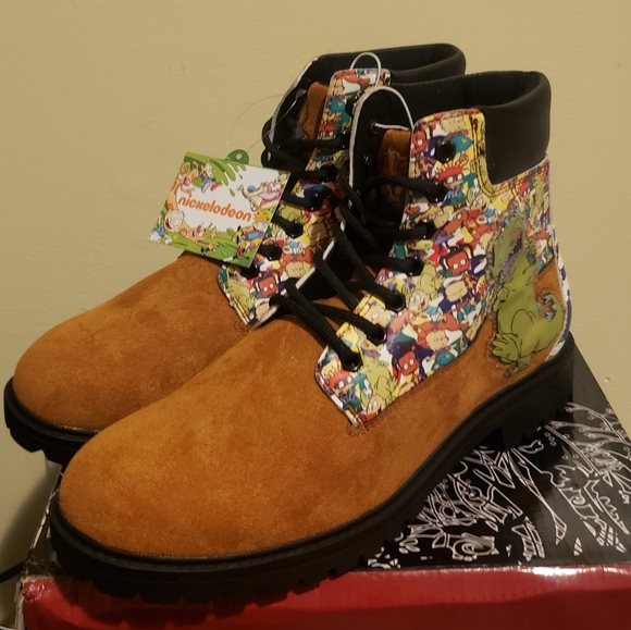 Nickelodeon | Shoes | Nickelodeon Rugrats Boots Mens Sz8 Camel Brown ...